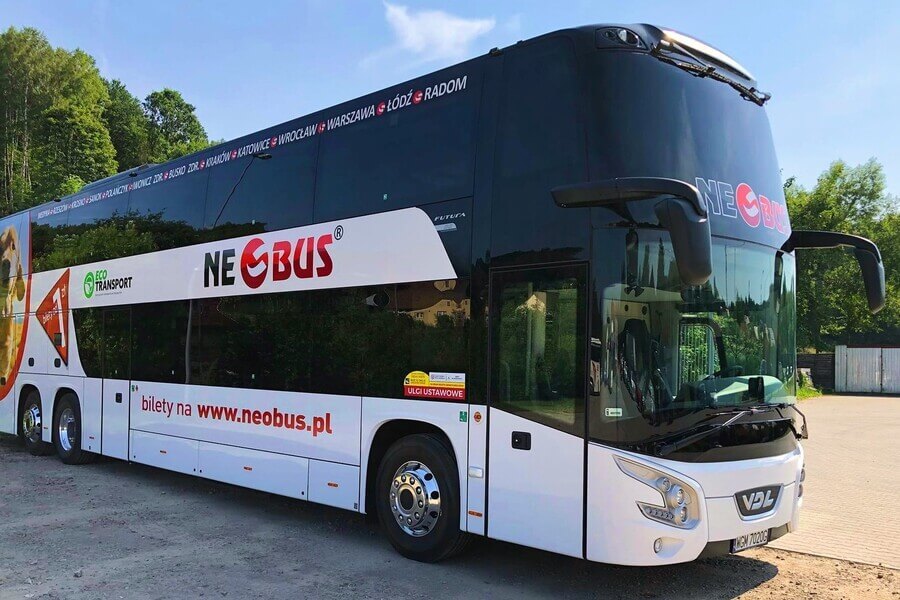 Автобуси Neobus між містами Польщі за 1 злотий.